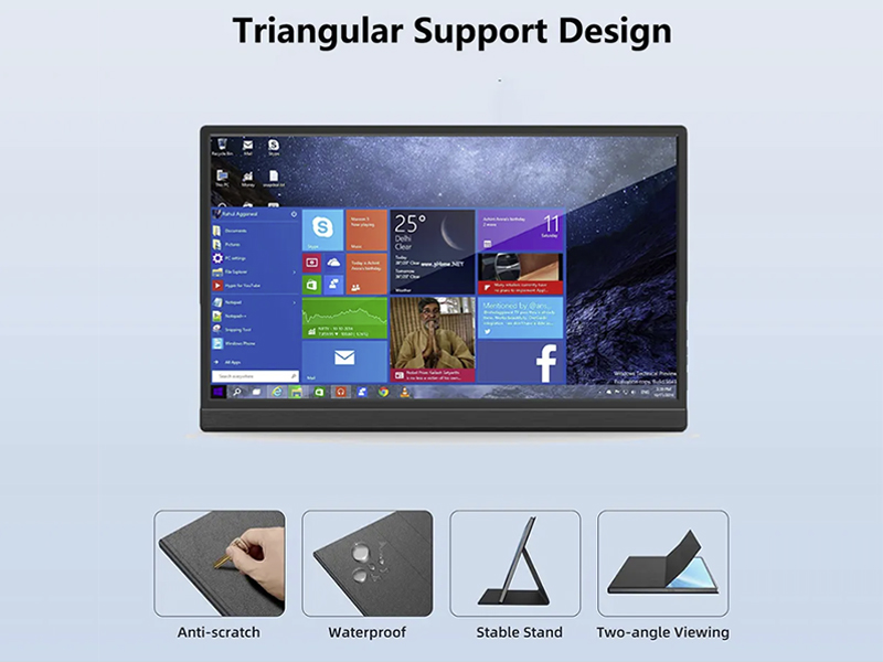 15.6 Inch External USB-C Screen, Full High Definition USB Screen ...