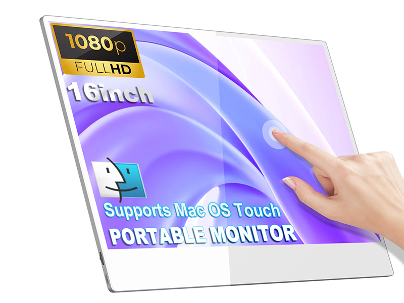 16 Inch Portable Laptop Touch Screen, External USB-C Screen, Full High ...