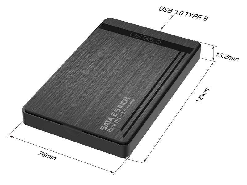2.5 Inch External Hard Drive and Solid State Drive Case with USB and ...